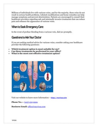 Comprehensive Guide to Varicose Veins and Spider Veins | DOCX