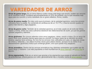 Variedades de arroz | PPTX
