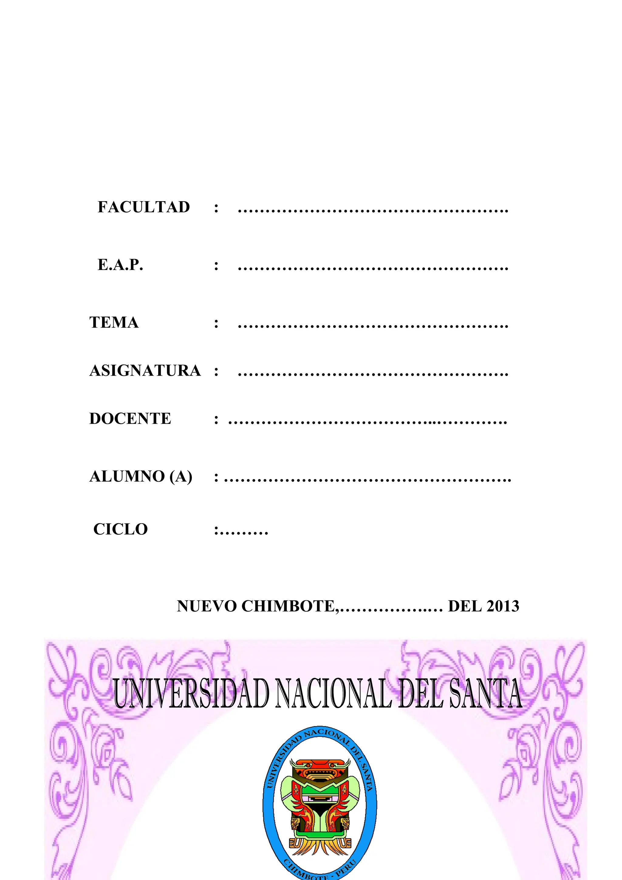 VARIEDADES DE CARATULAS PARA INFORMES ACADÉMICOS .docx