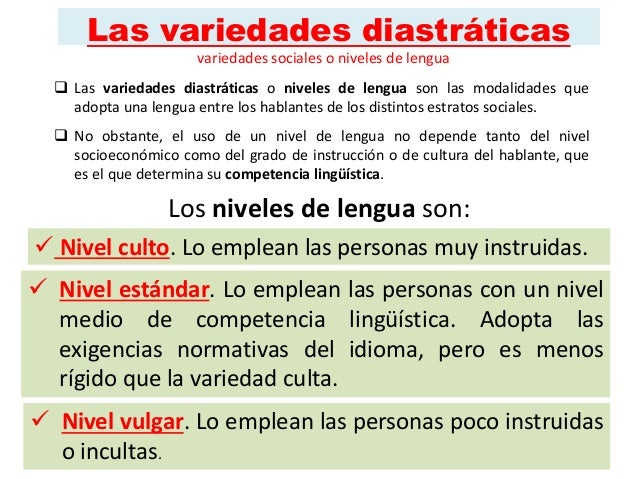 Variedades de la lengua (teoría)