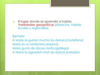 Variedades de lengua | PPTX