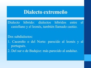 Variedades lingüísticas españa | PPTX