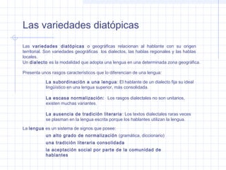 Variedades lingtcas | PPT