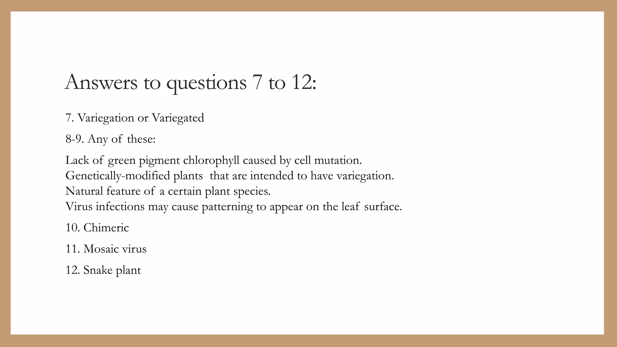 Variegated leaves | PPTX