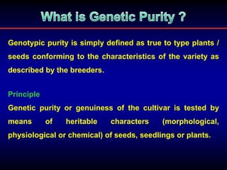 Varietal deterioration | PPT