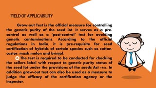 Varietal identification through grow out test | PPTX
