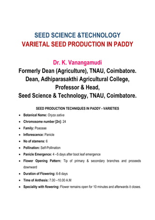 VARIETAL SEED PRODUCTION IN PADDY.pdf