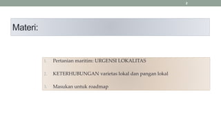 Varietas lokal utk pangan lokal (yuti) | PPT