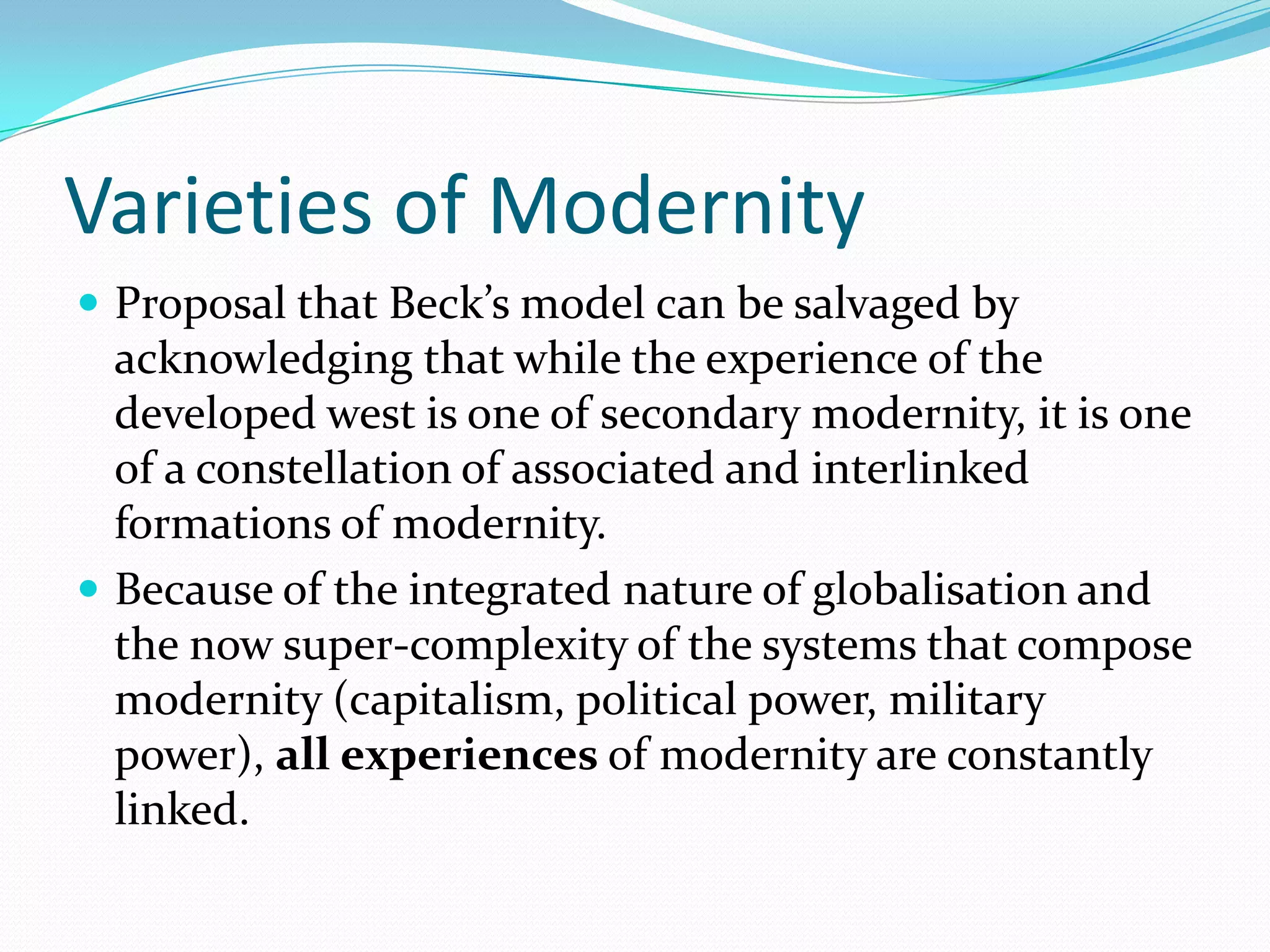 Varieties of capitalism, varieties of modernity | PPTX