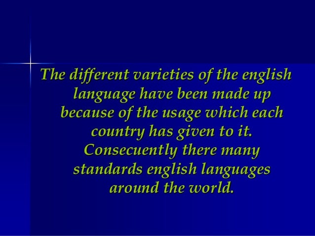 Varieties of english