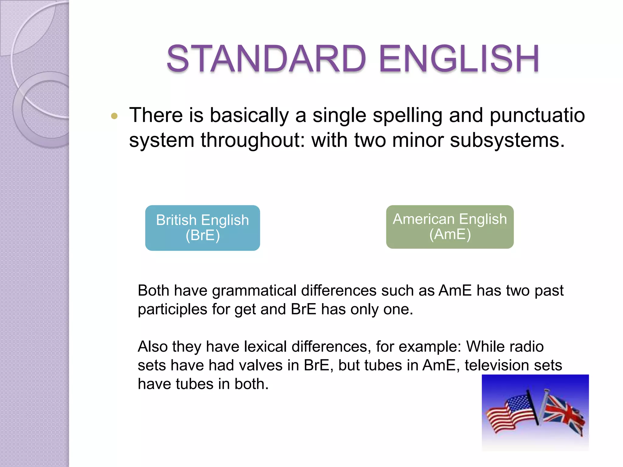 Varieties of english | PPTX