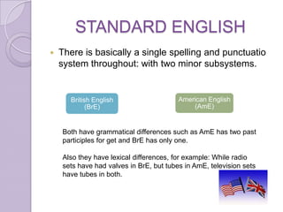 Varieties of english | PPTX