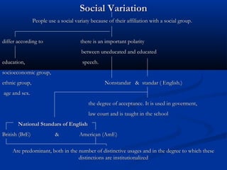 Varieties of english (map) | PPT