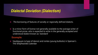 Varieties of poetic licence | PPTX