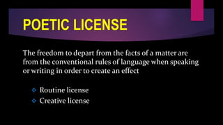Varieties of poetic licence | PPTX