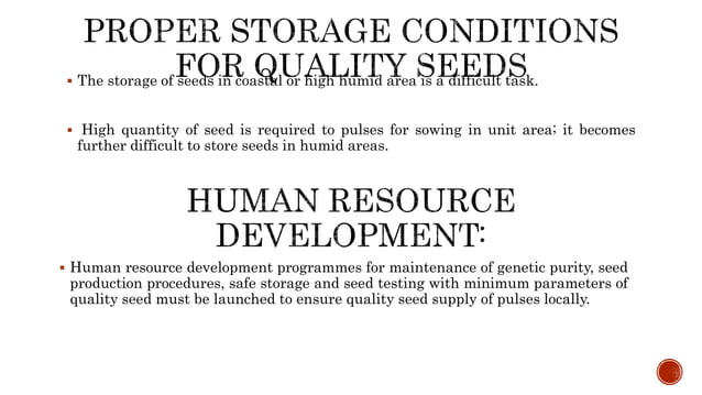 Quality seed production of pulses | PPTX