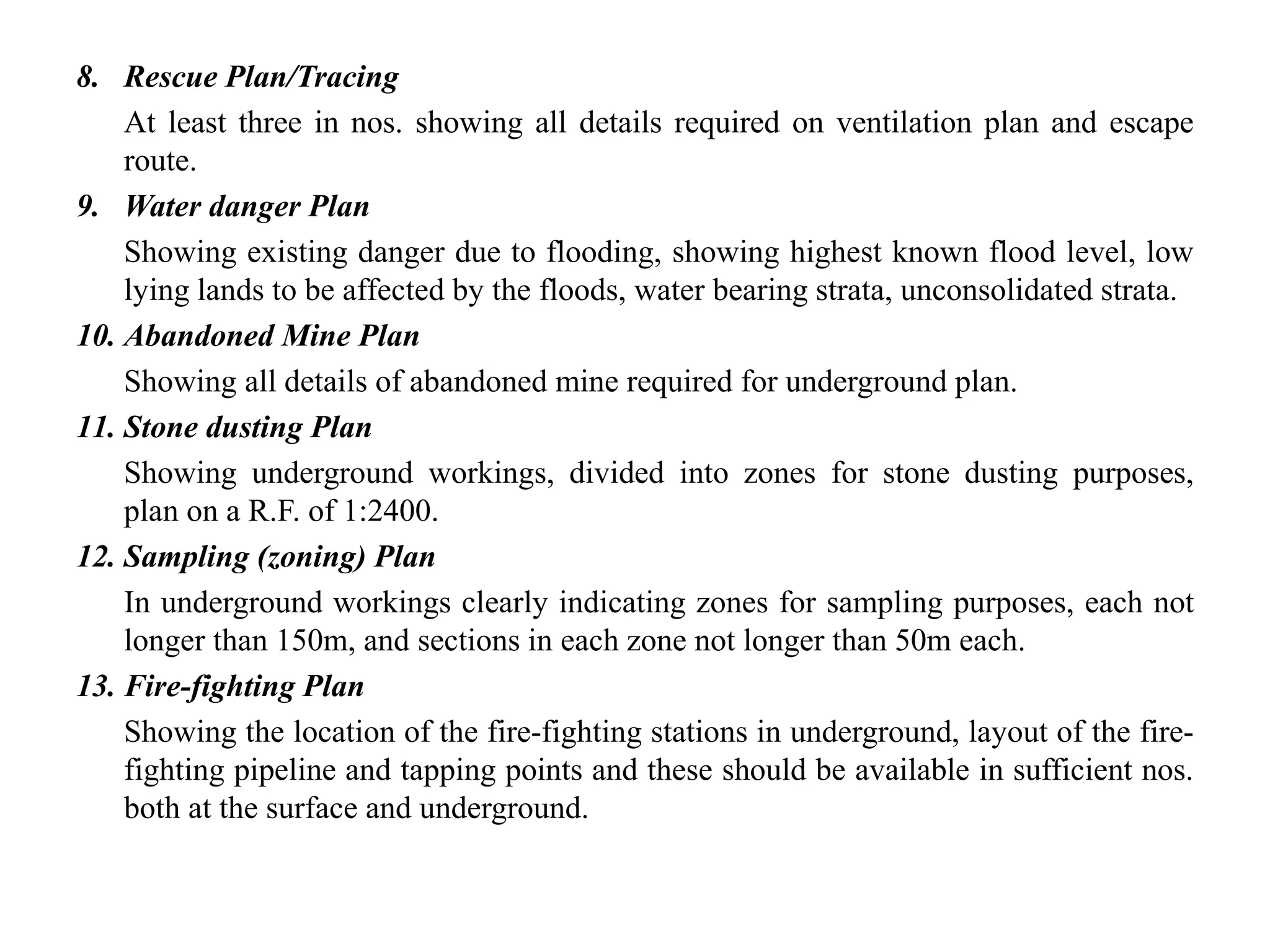 Variety of mine plans and sections & second schedule | PPTX
