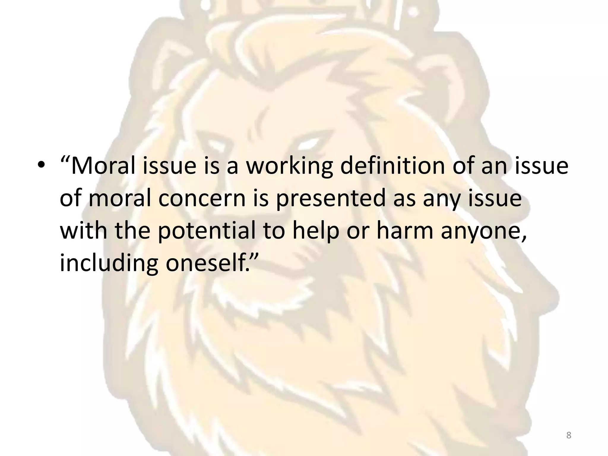 Variety of moral issues | PPTX