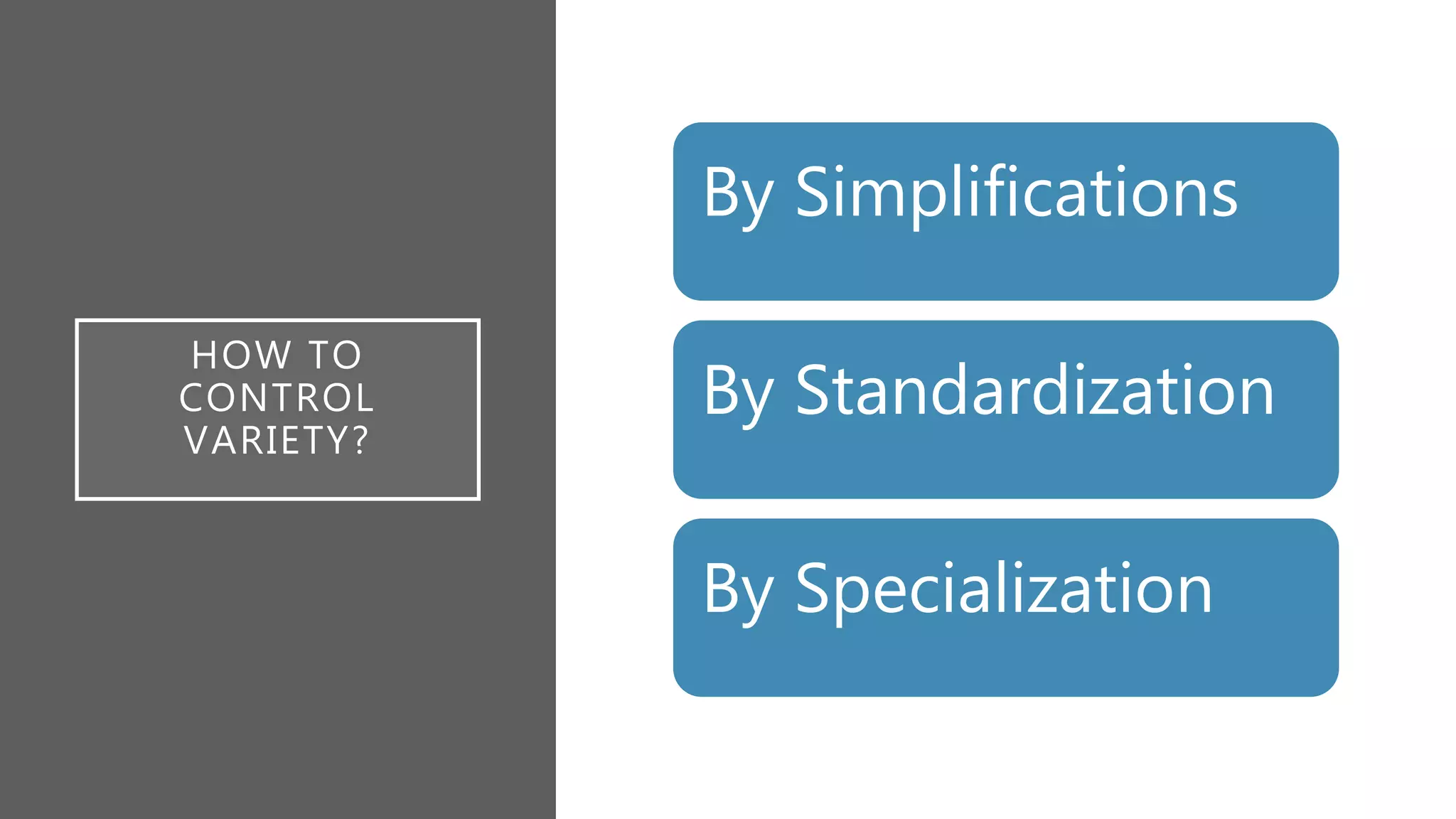 Variety reduction and standardization | PPTX