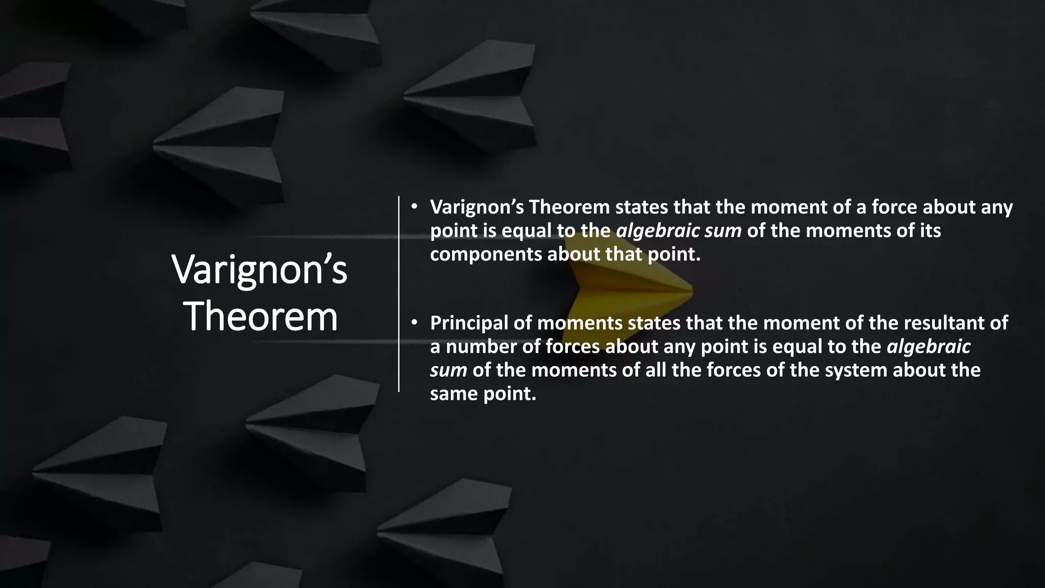 Varignons principle of moments | PPTX