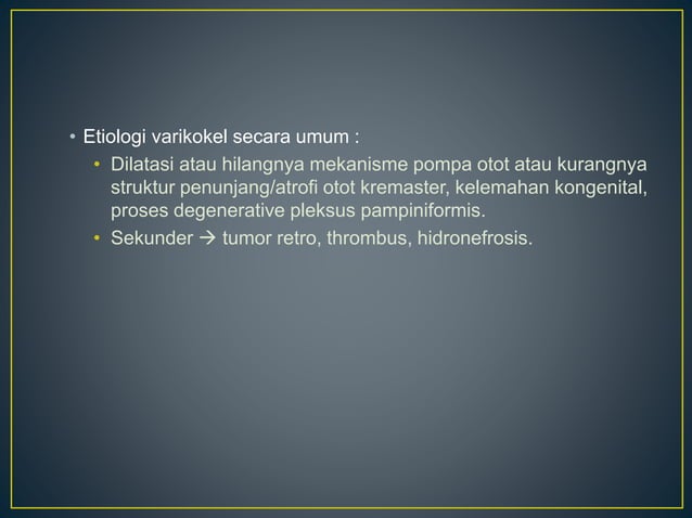 Varikokel bilateral | PPTX