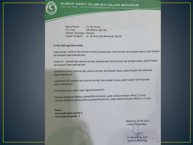 Varikokel bilateral | PPTX