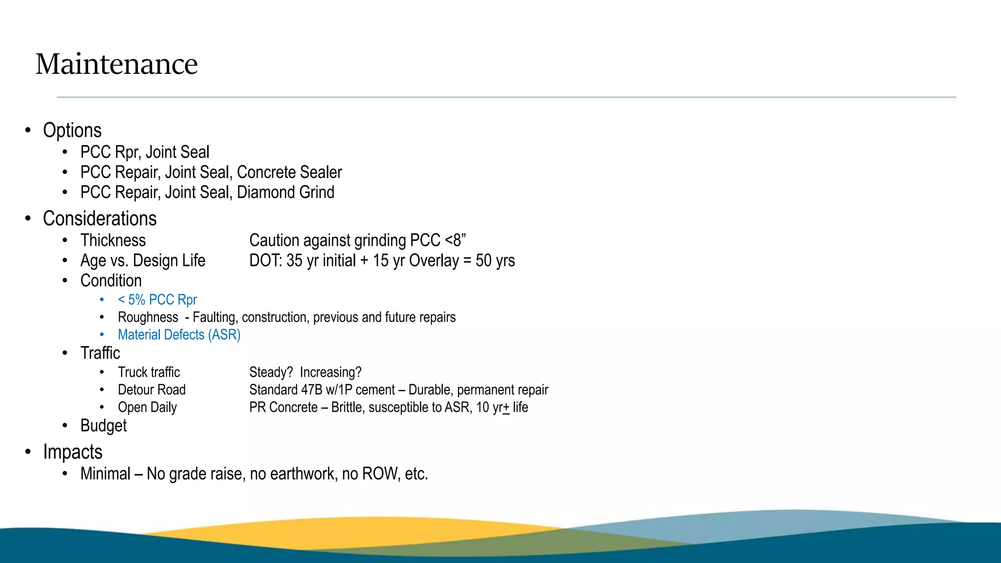 PCC Pavement: Repair vs. Overlay vs. Reconstruction | PPTX