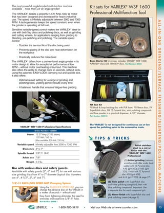 CS Unitec VARILEX Speed-Controlled Grinder/Finisher/Polisher | PDF