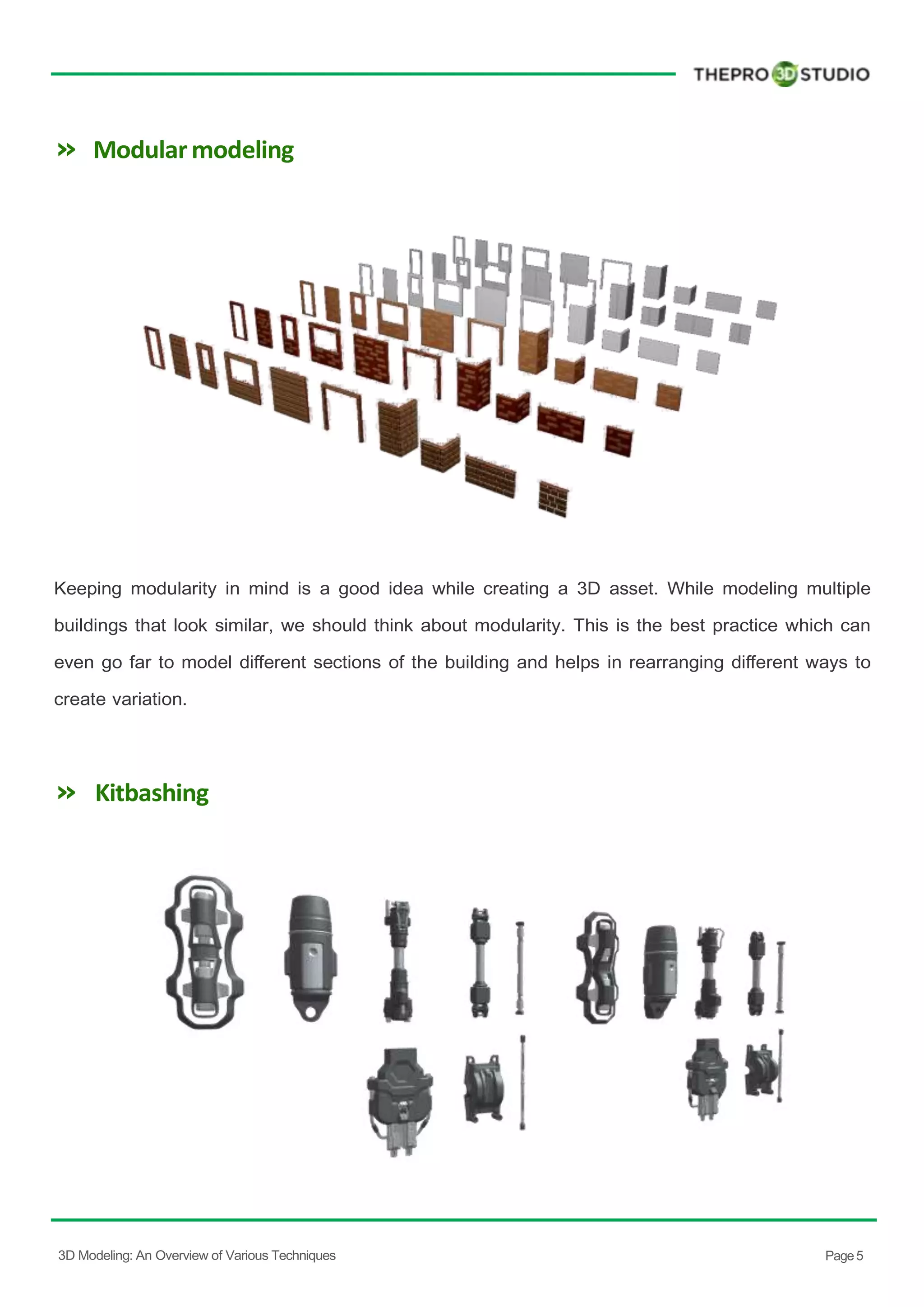 Overview on Various Types of 3D Modeling Techniques | PDF