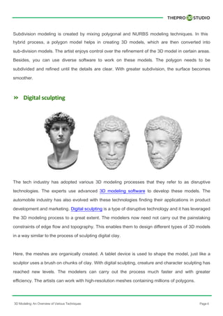 Overview on Various Types of 3D Modeling Techniques | PDF
