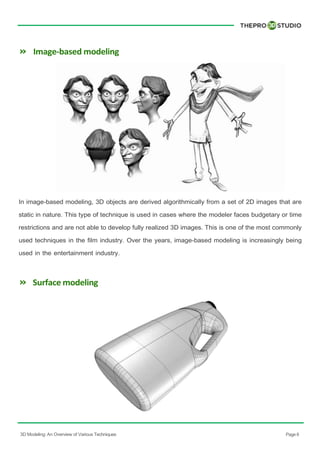 Overview on Various Types of 3D Modeling Techniques | PDF