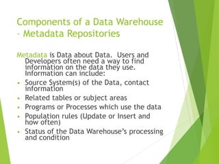 Various Applications of Data Warehouse.ppt