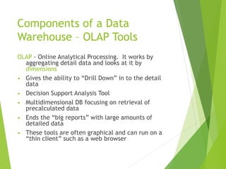 Various Applications of Data Warehouse.ppt