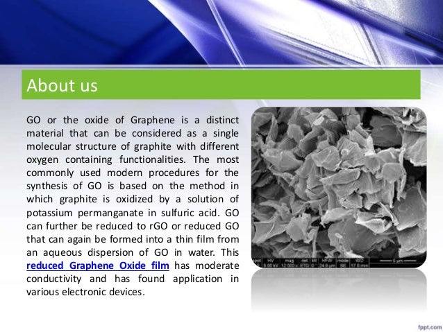 Various applications of graphene oxide in different fields