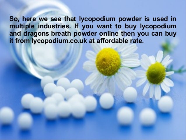 Various applications of lycopodium spore and dragons breath powder