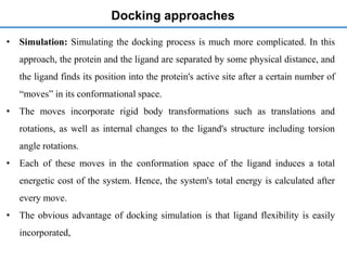 various approaches in drug design and molecular docking.pptx