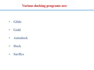 various approaches in drug design and molecular docking.pptx