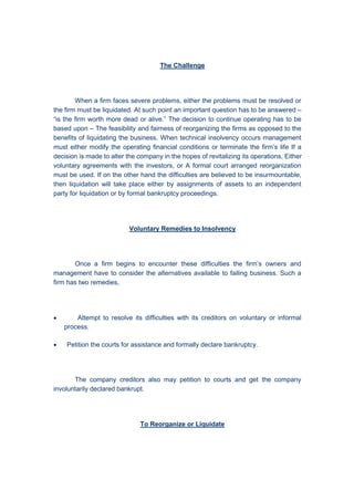 Various aspects of business failure | PDF