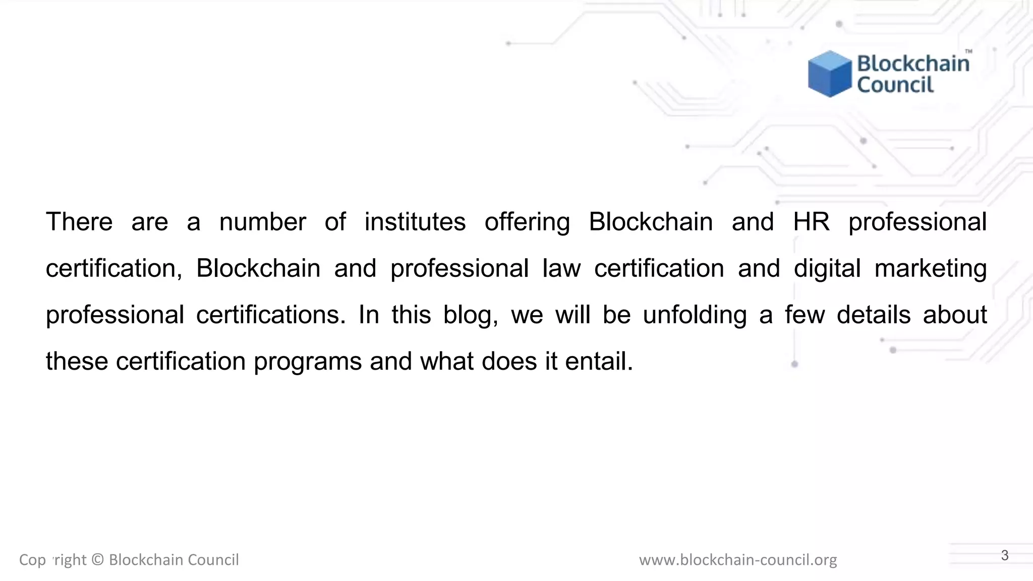 Various blockchain specialization domains | PPT