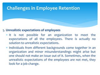 Various challenges in employee retention | PPT