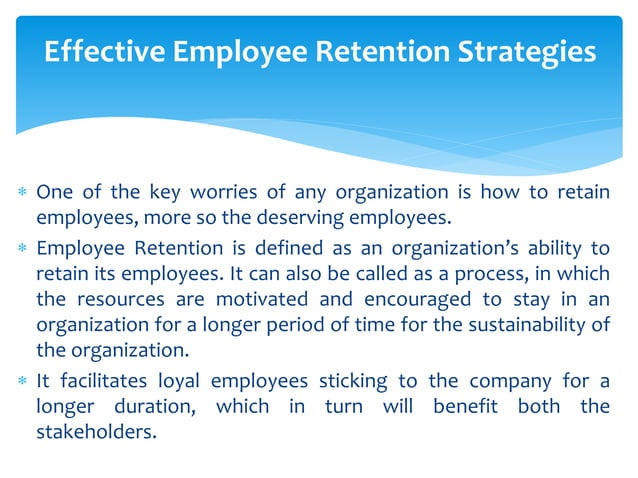 Various challenges in employee retention | PPT