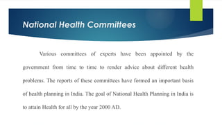 VARIOUS COMMITTEE REPORTS ON HEALTH.pptx