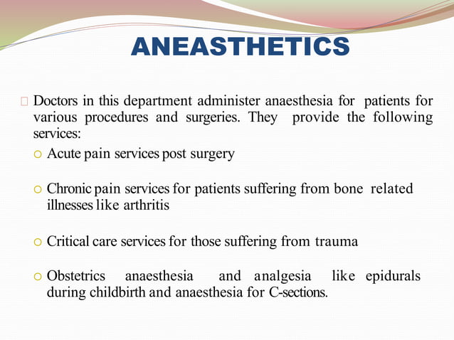 Various departments of the hospital | PPTX