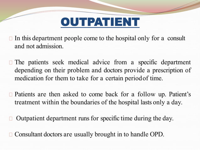 Various departments of the hospital | PPTX