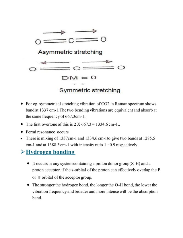 Various factor affecting vibrational frequency in IR spectroscopy. | DOCX | Chemistry | Science