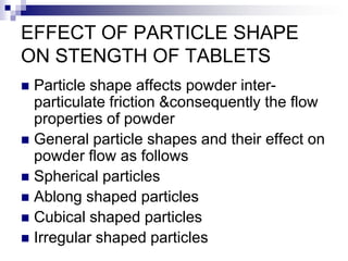 Various factors affecting strength of tablets by kailash vilegave | PPT