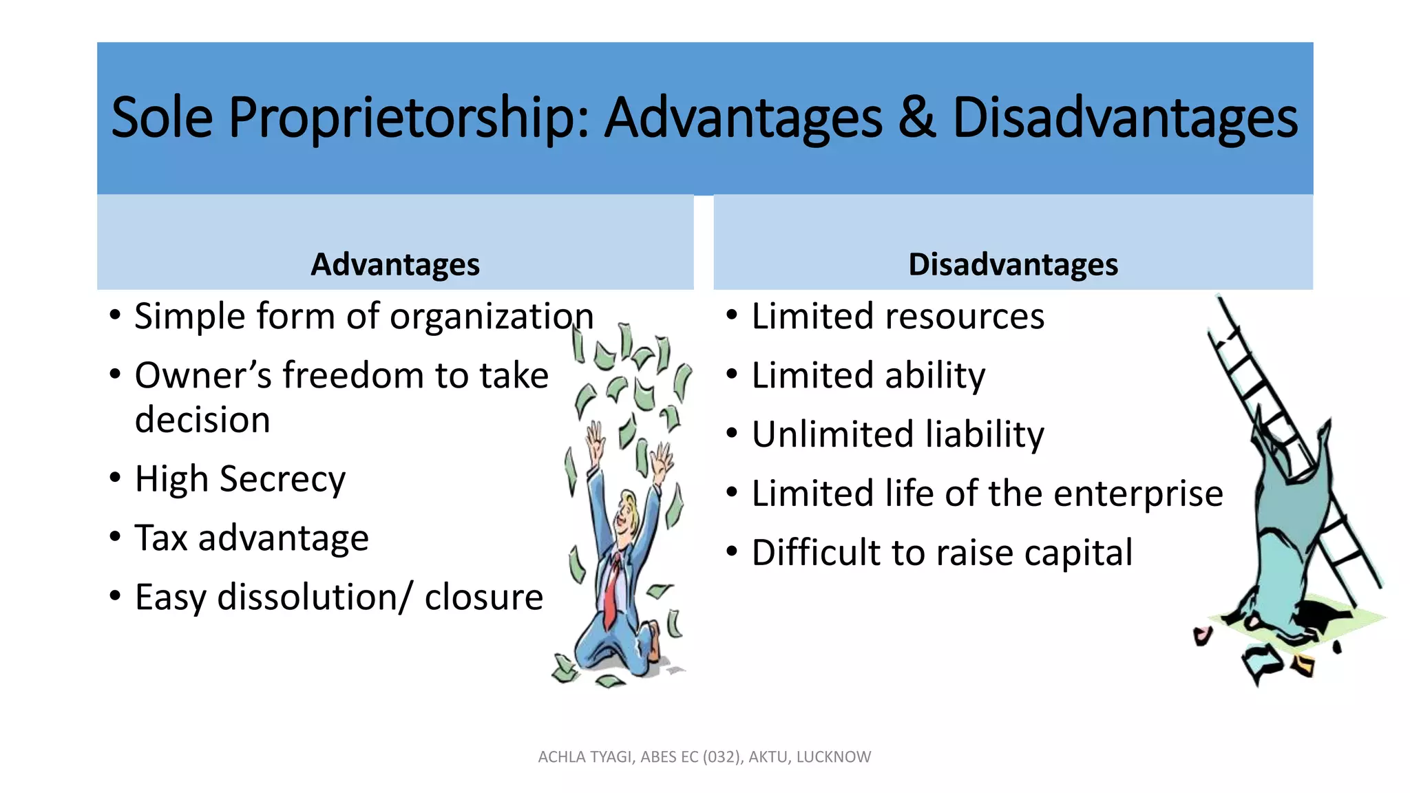 Various forms of business ownerships including difference between ...