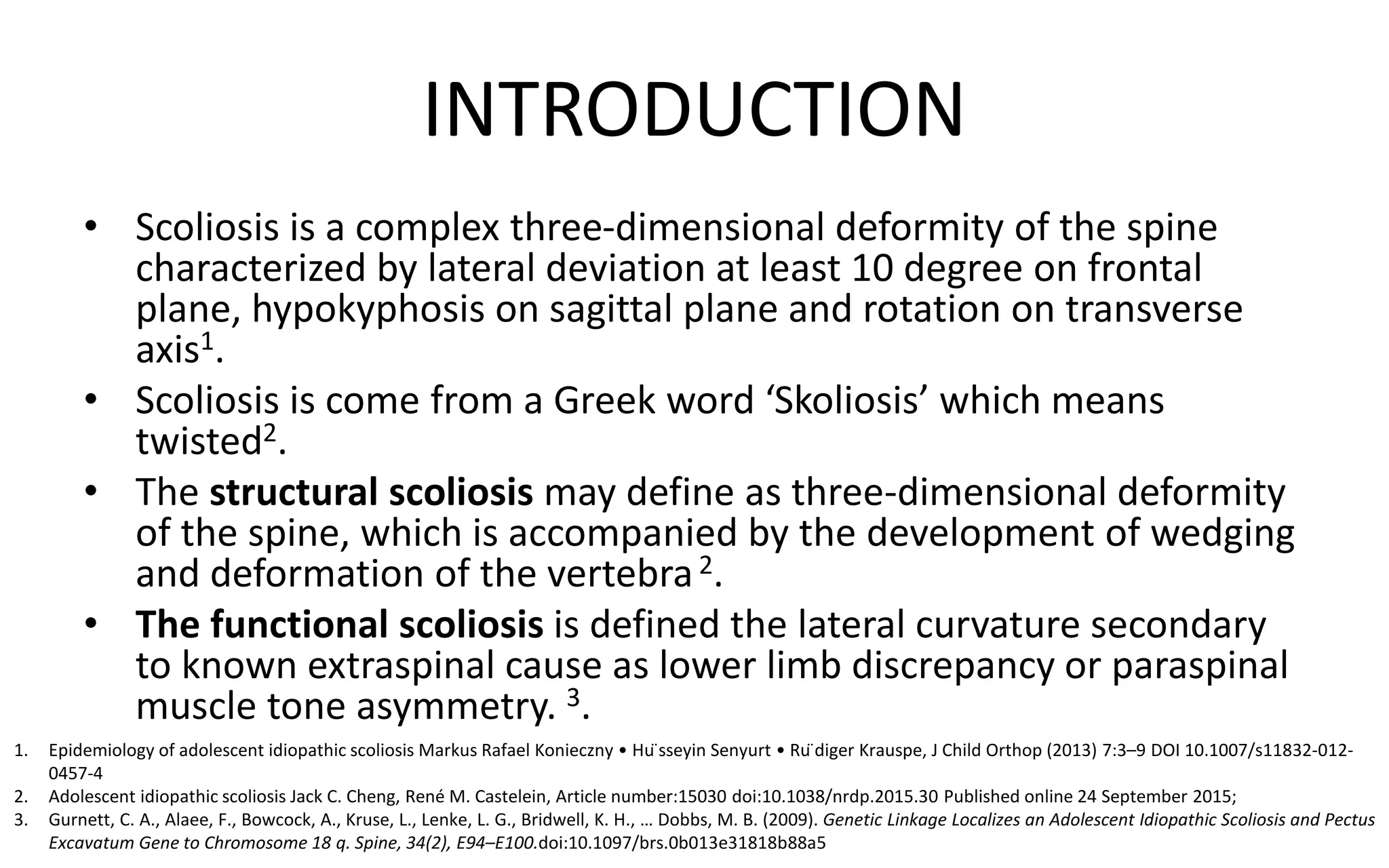VARIOUS GUIDELINES FOR TREATMENT OF SCOLIOSIS.pptx
