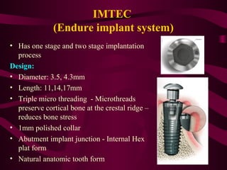 Various implant systems in india final | PPT
