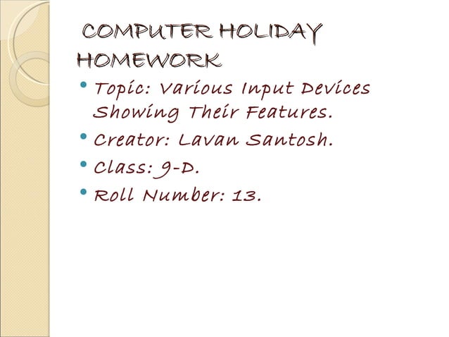 Various input devices showing their features | PPT | Computer ...